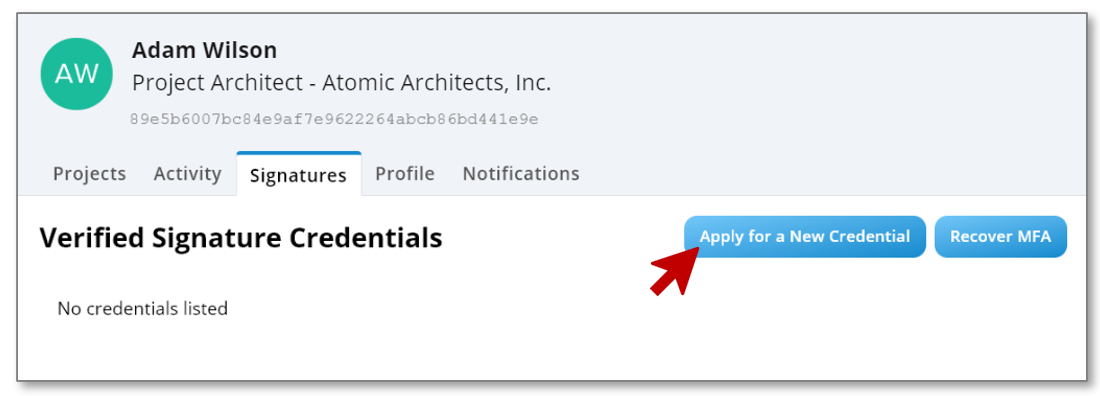 Digital Signatures 2 - Apply for a Signature Credential - Concert